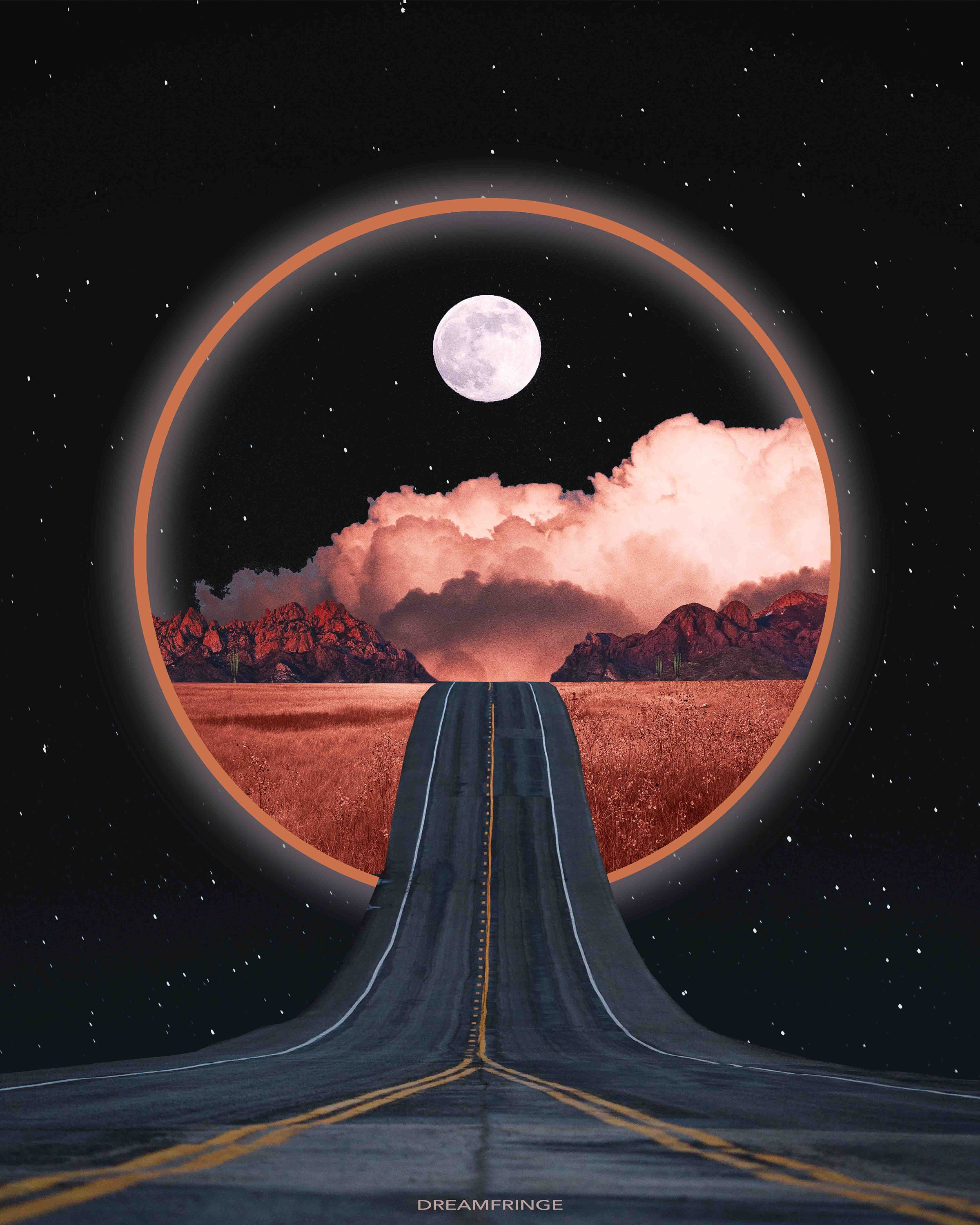 Surreal Art Print, Collage Art, Eclectic Home Decor, Portal Art, Trippy ...