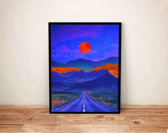 Road Trip Wall Art Travel Art Digital Collage Prints | Etsy