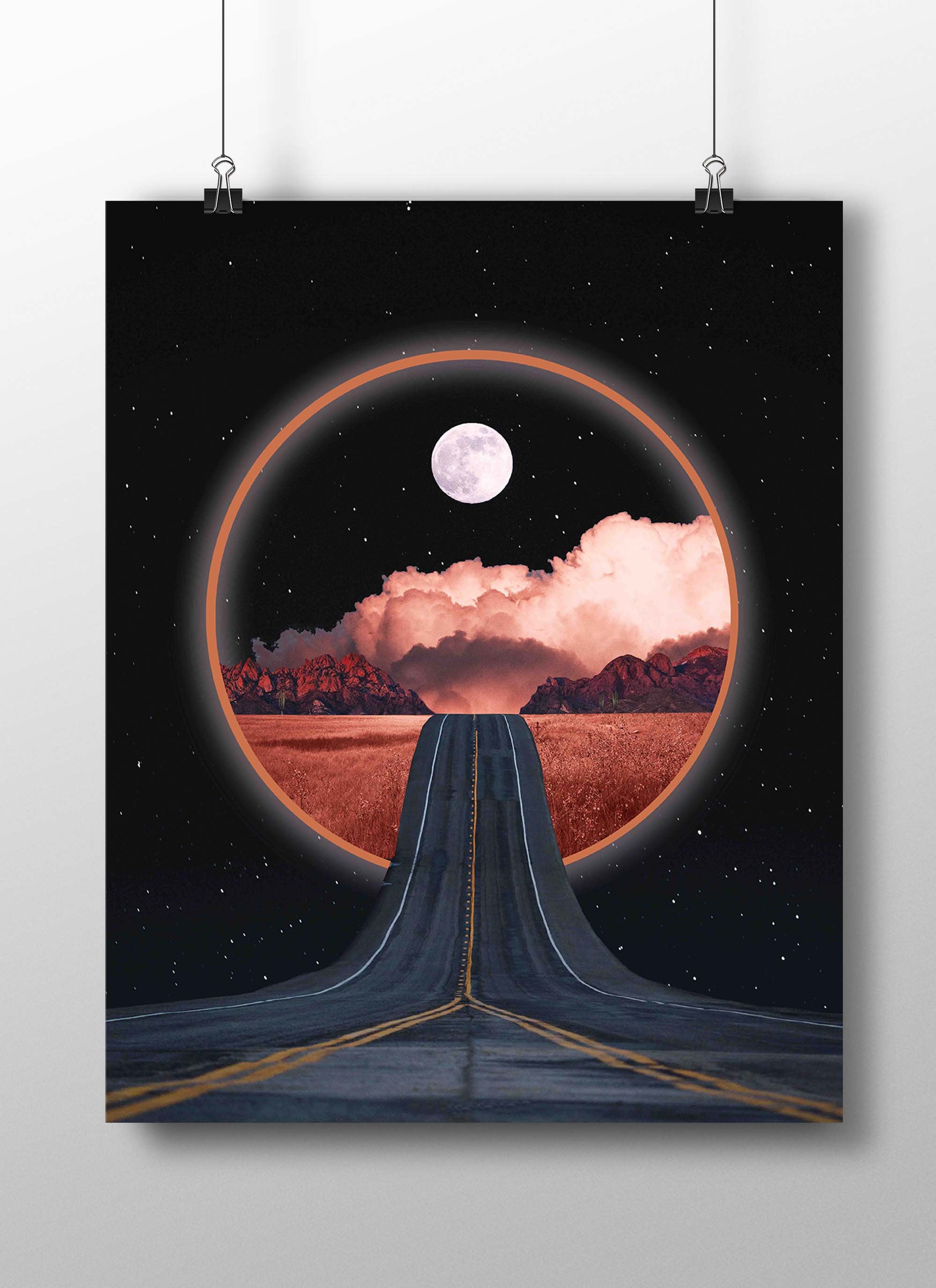 Surreal Art Print, Collage Art, Eclectic Home Decor, Portal Art, Trippy ...