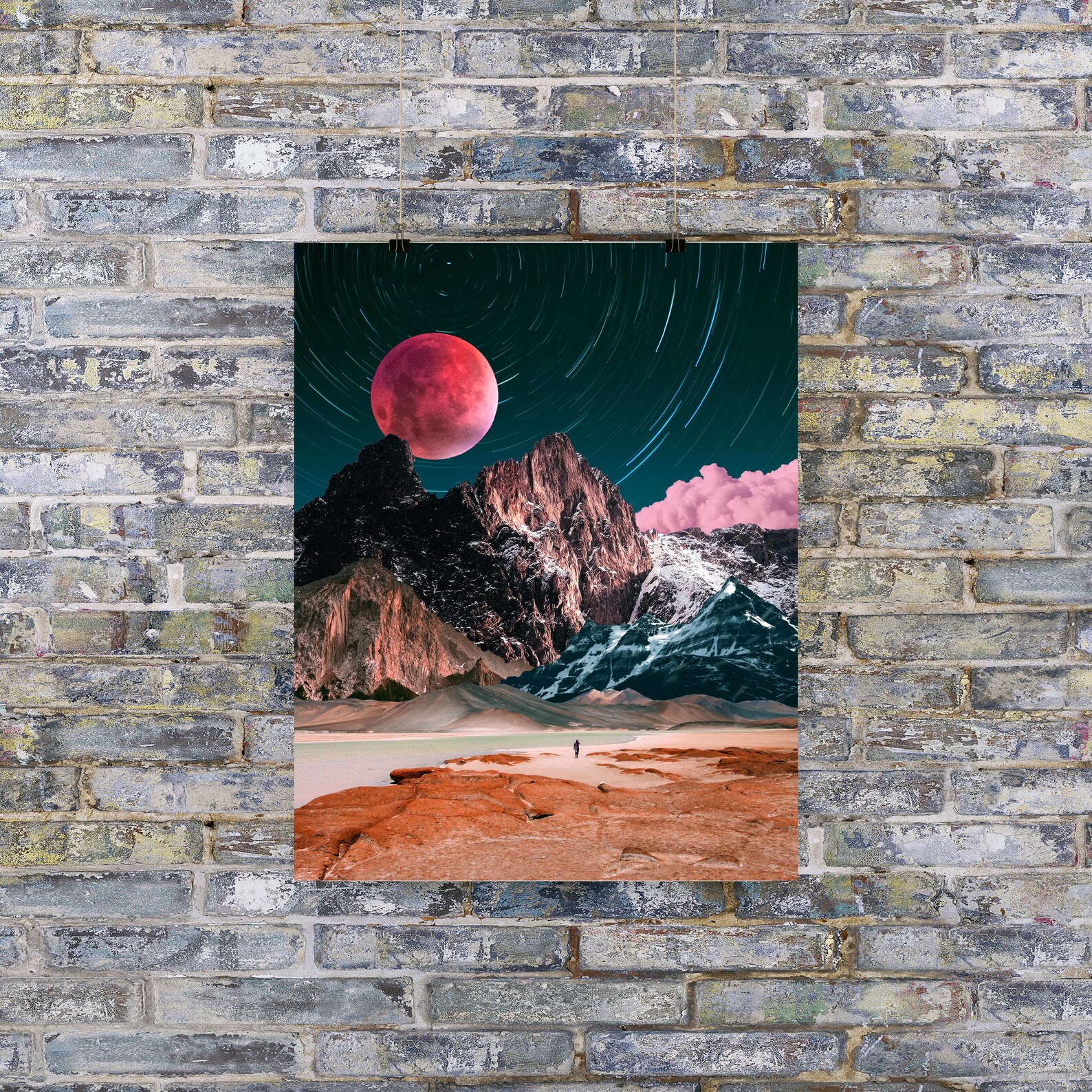 Mountain Art Surreal Art Abstract Cosmos Art Wall Art Home | Etsy