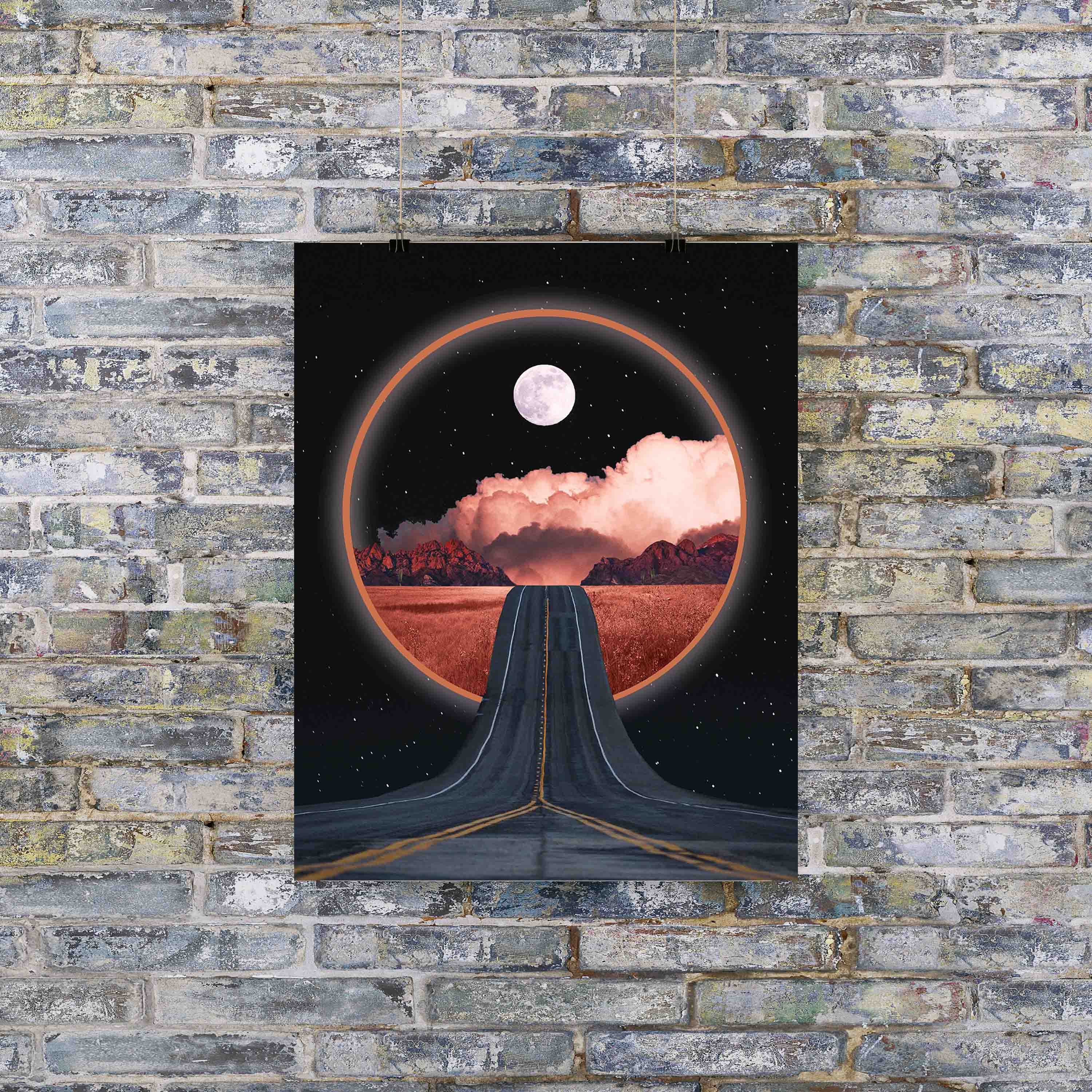 Surreal Art Print, Collage Art, Eclectic Home Decor, Portal Art, Trippy ...