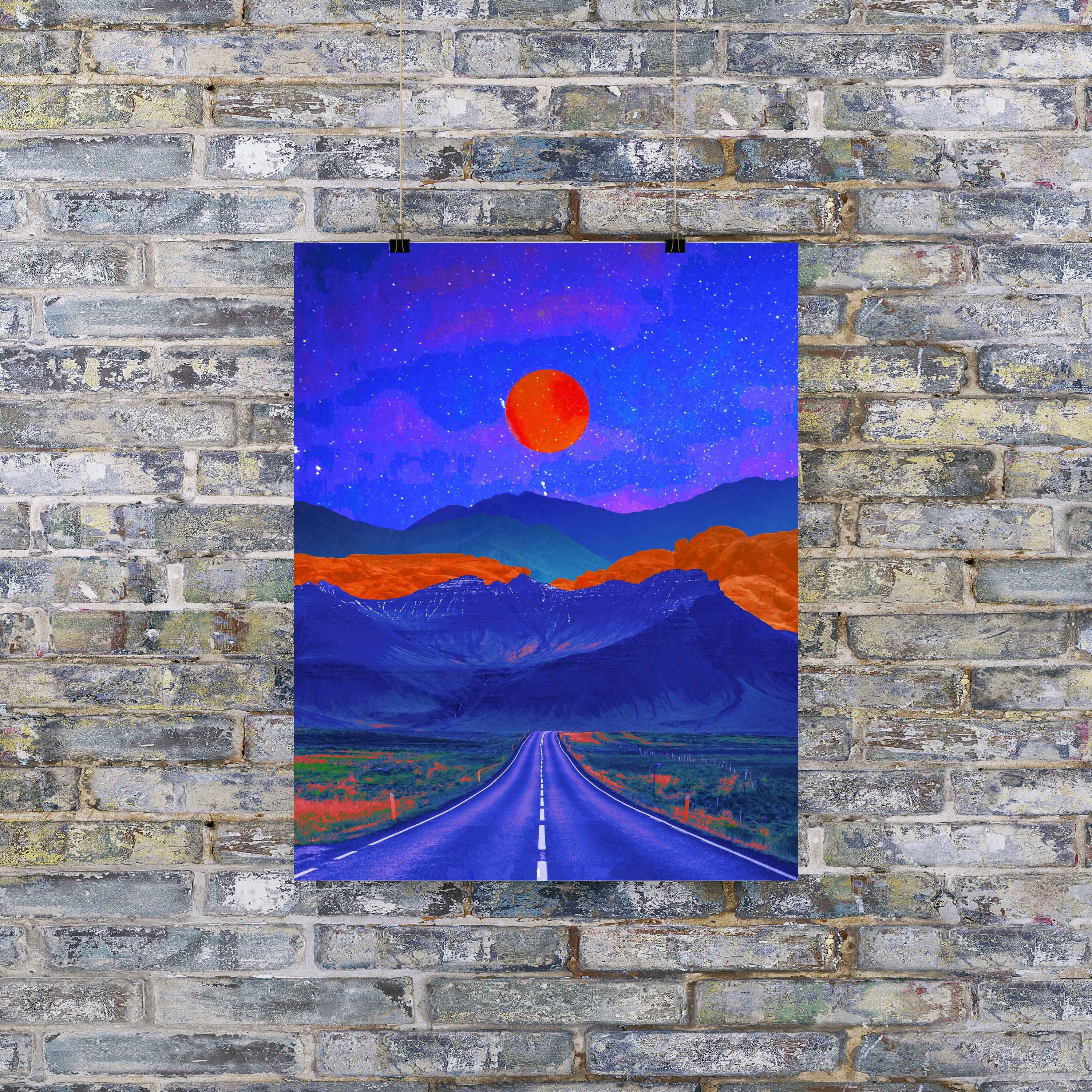 Road Trip Wall Art Travel Art Digital Collage Prints | Etsy