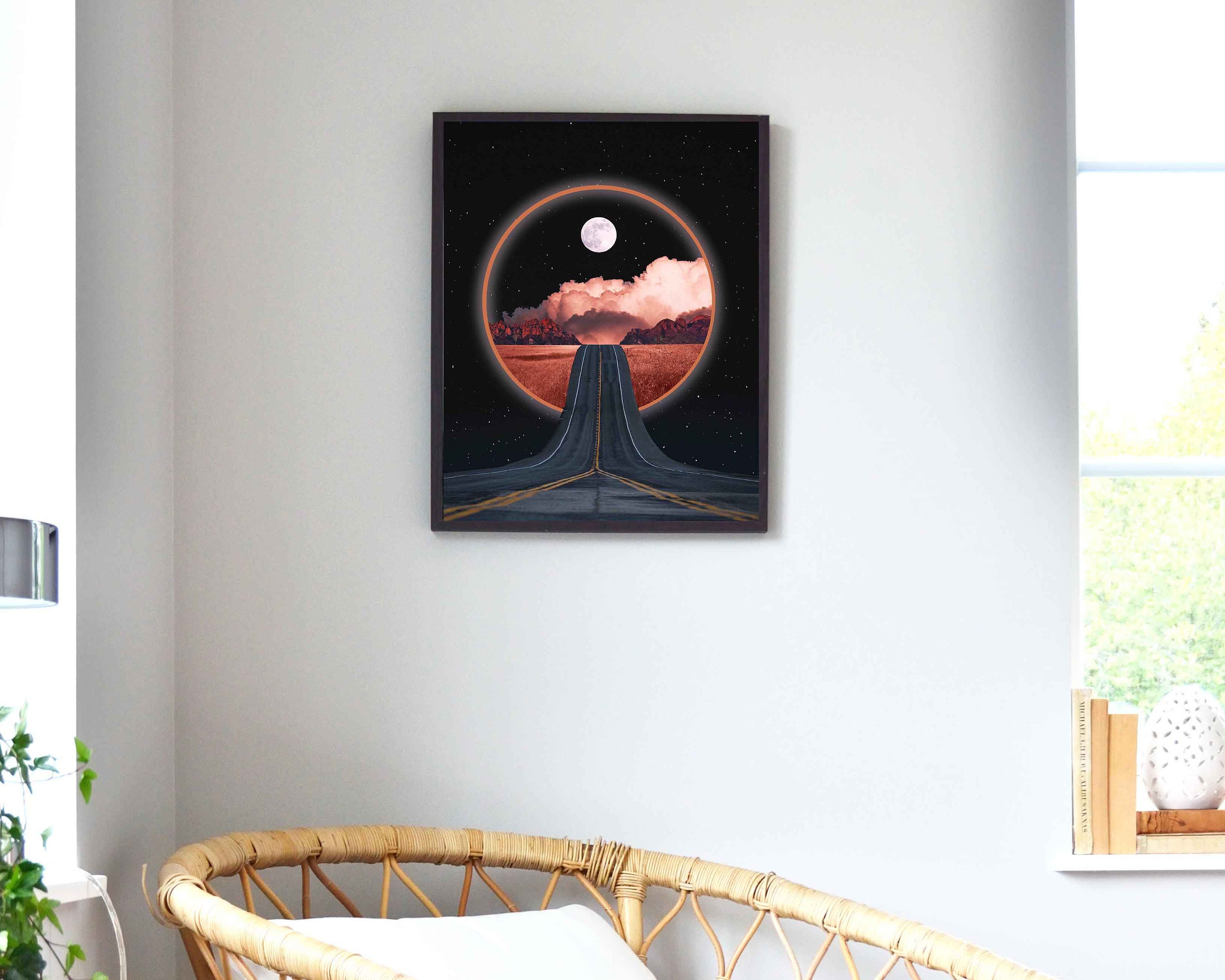 Surreal Art Print, Collage Art, Eclectic Home Decor, Portal Art, Trippy ...