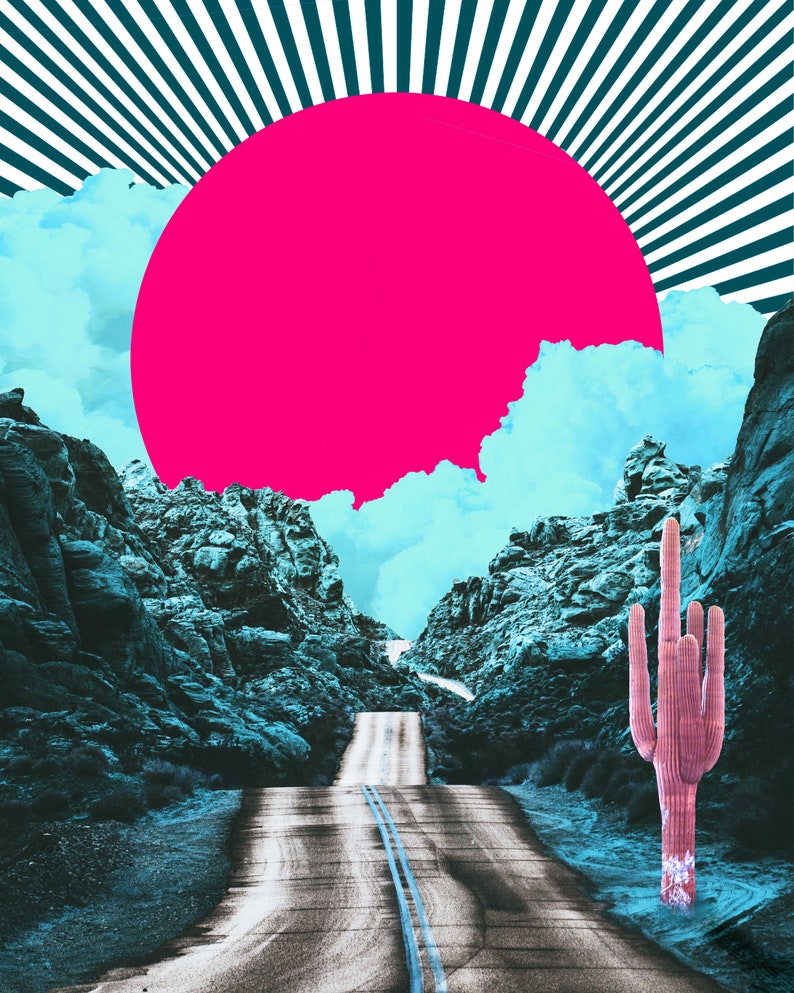 Desert Art Utah Art Moab Art Surreal Art Psychedelic Art | Etsy