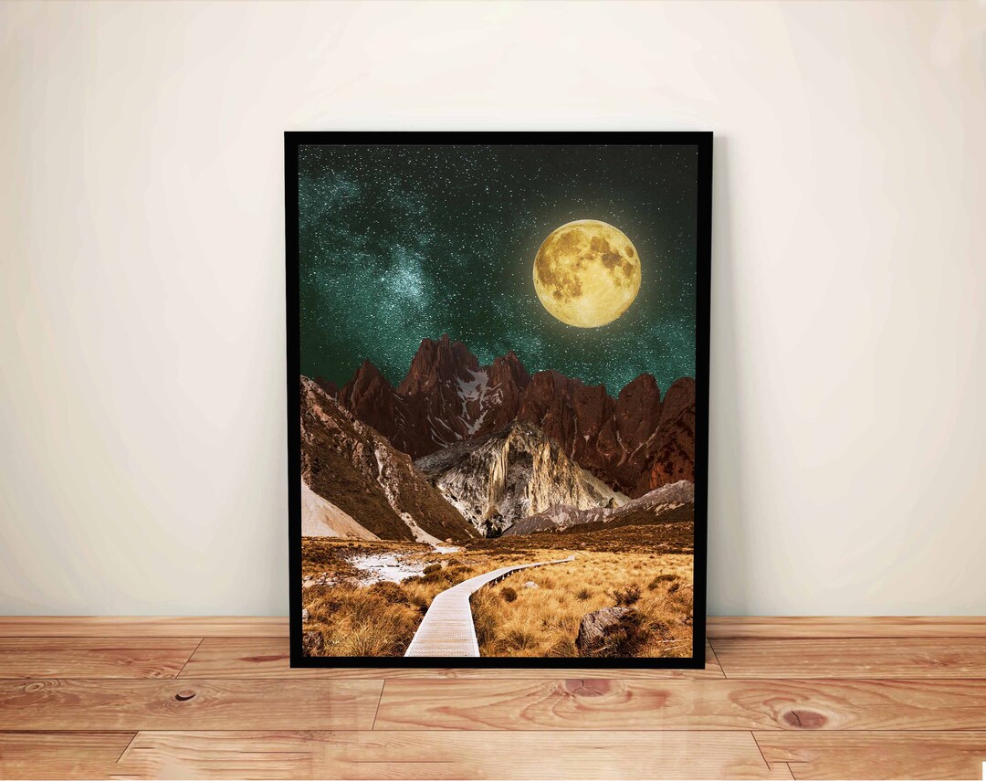 Surreal Moonscape Art Print: Colorado Mountain Giclée - Etsy