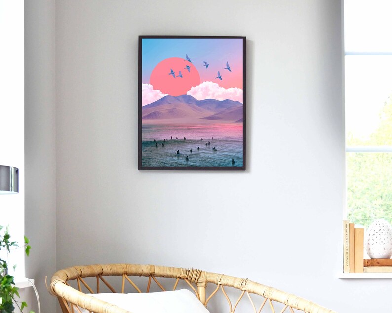 Beach Prints Ocean Wall Art Sea Art Collage Prints - Etsy