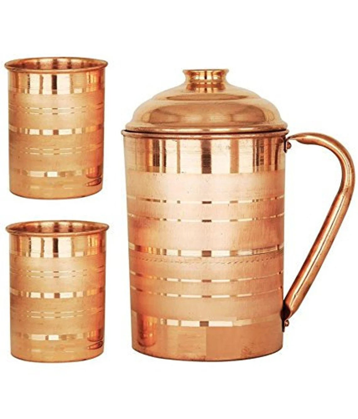 Pure Copper Handmade Copper Bottle Tumbler Jug Pitcher and Copper ...