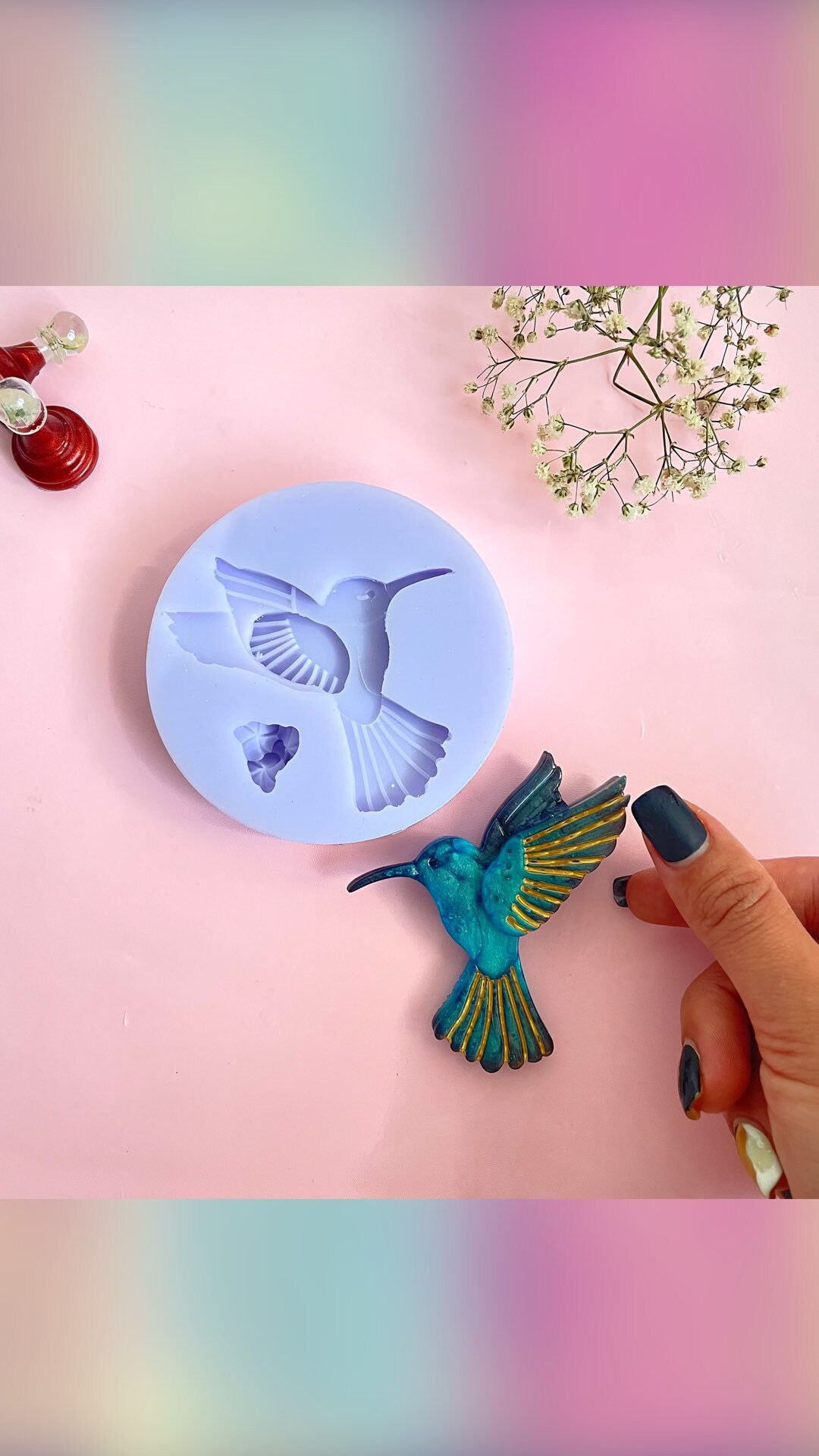Hummingbird Brooch Silicone Mold Resin Art Silicone Mould - Etsy UK