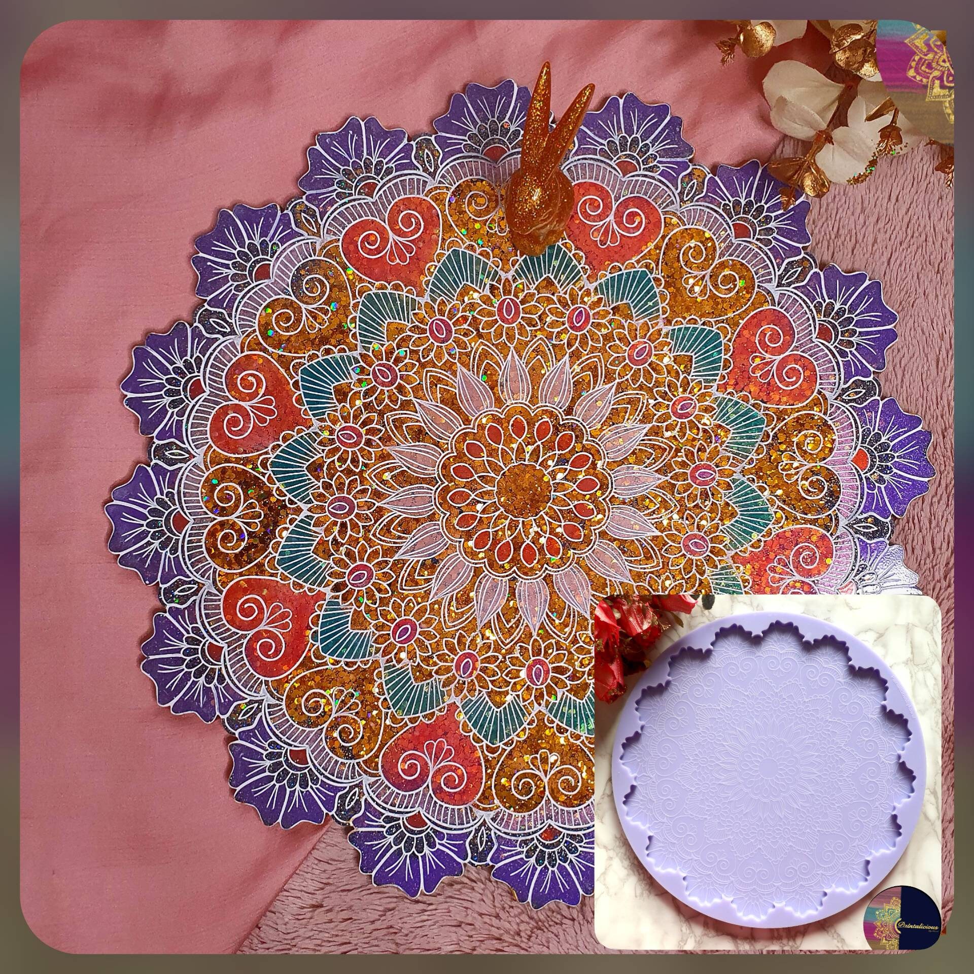 34cm High Quality LARGE Mandala Mold Resin Art Silicone Mold | Etsy