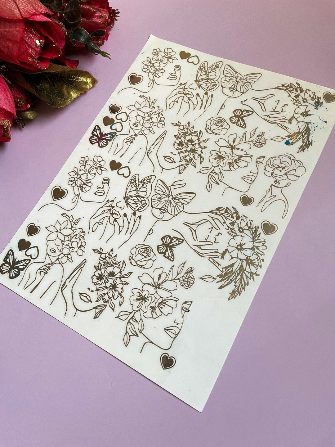 New Pattern Metal Copper Stickers Energy for DIY Resin Silicone Making ...