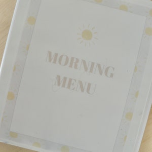 Morning Menu Pages for Homeschool | Suns Theme Morning Menu ...