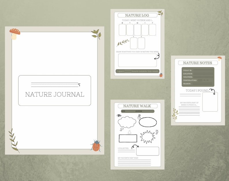 Printable Nature Journal | Nature Packet for Homeschool and Students ...
