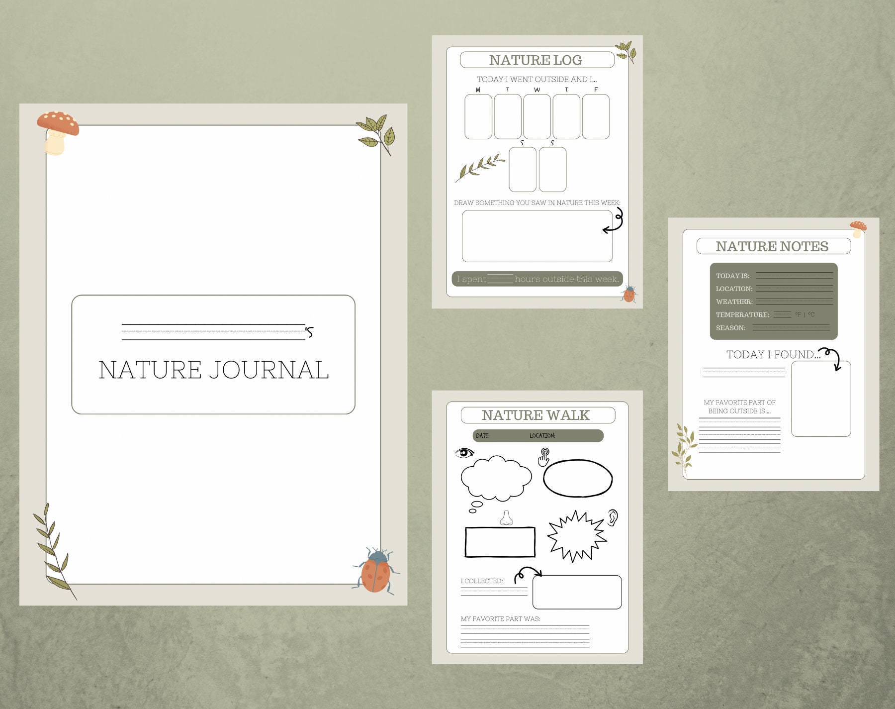Printable Nature Journal | Nature Packet for Homeschool and Students ...