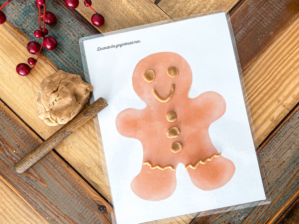 Christmas Playdough Mats // 4 Printable Mats for Creative Play - Etsy