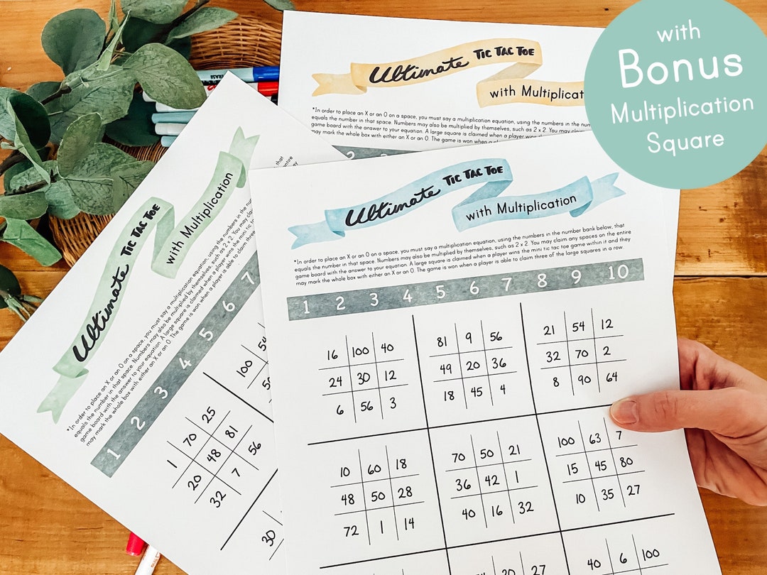 Ultimate Tic Tac Toe With Multiplication // Learning Times Tables ...