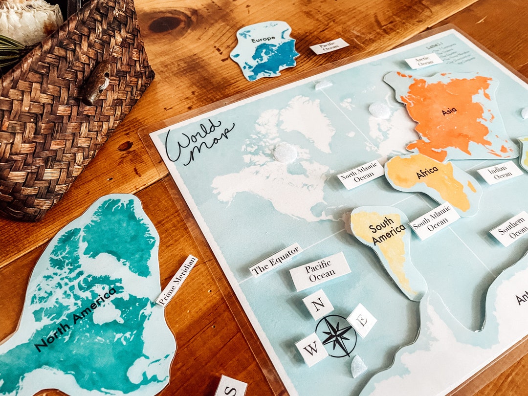 World Map Activity Mat | Continents and Oceans | Geography | Teaching ...