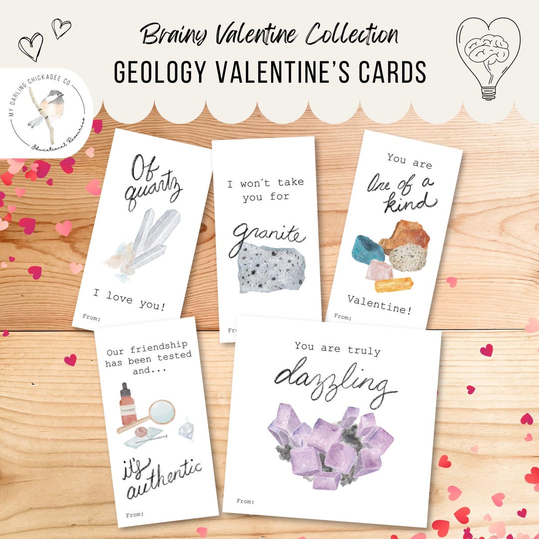 Geology Valentine Cards | Funny Printable Puns for Kids | BRAINY ...