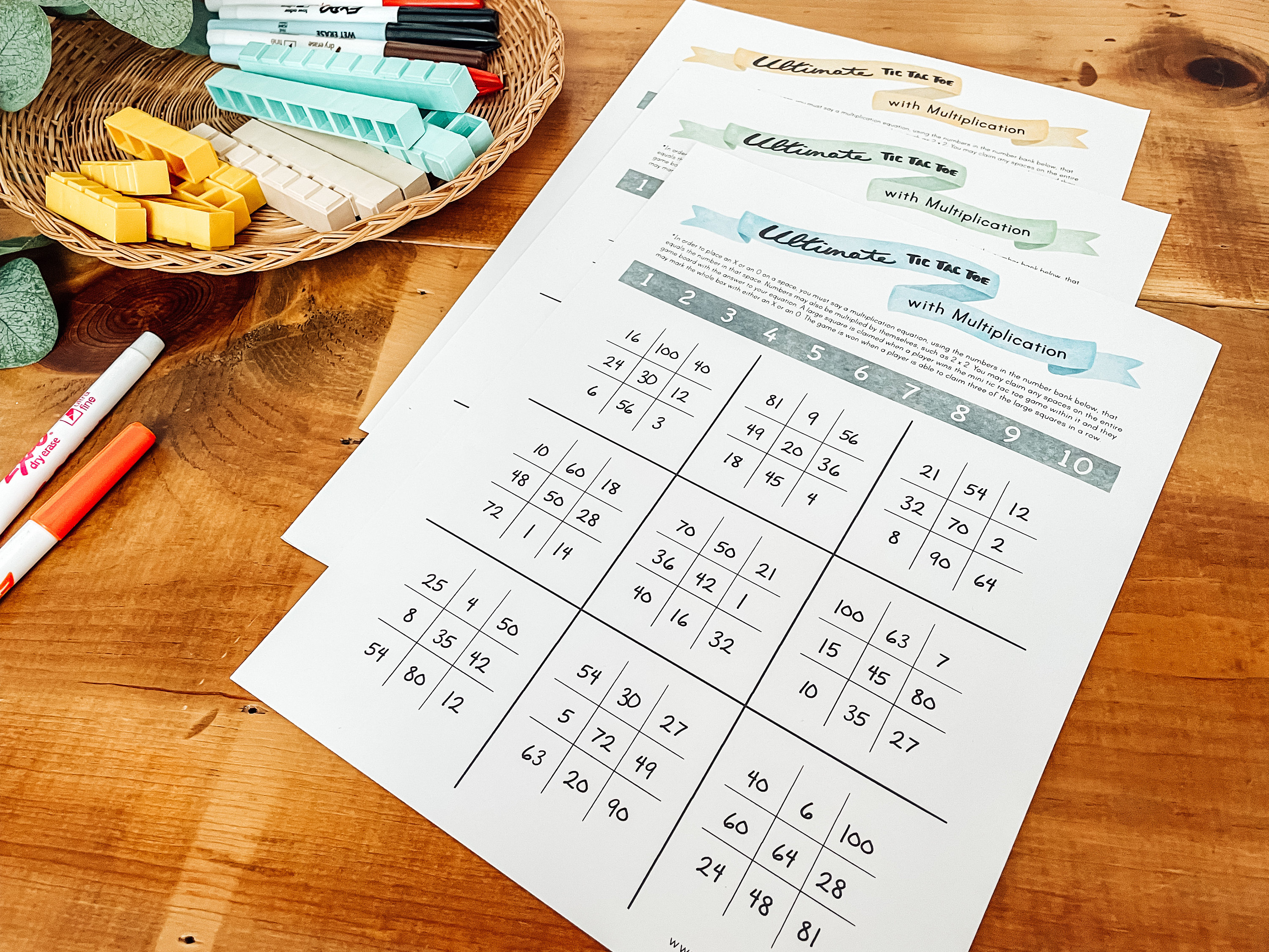 Ultimate Tic Tac Toe With Multiplication // Learning Times Tables ...
