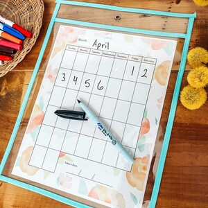 Calendar and Weather Pages - Floral Theme // Homeschool Printables ...