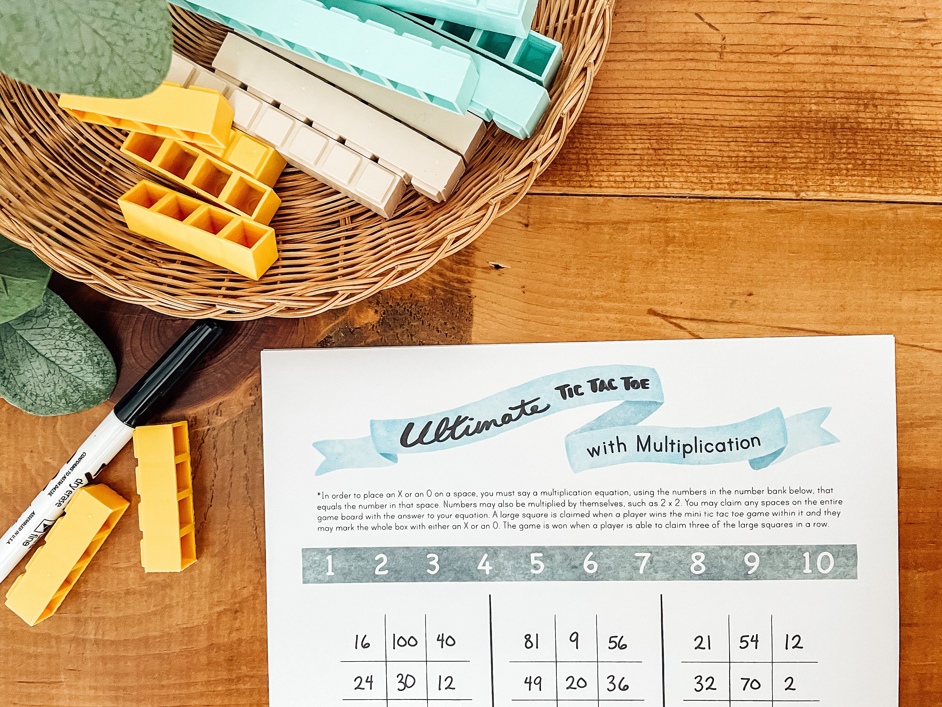 Ultimate Tic Tac Toe With Multiplication // Learning Times Tables ...