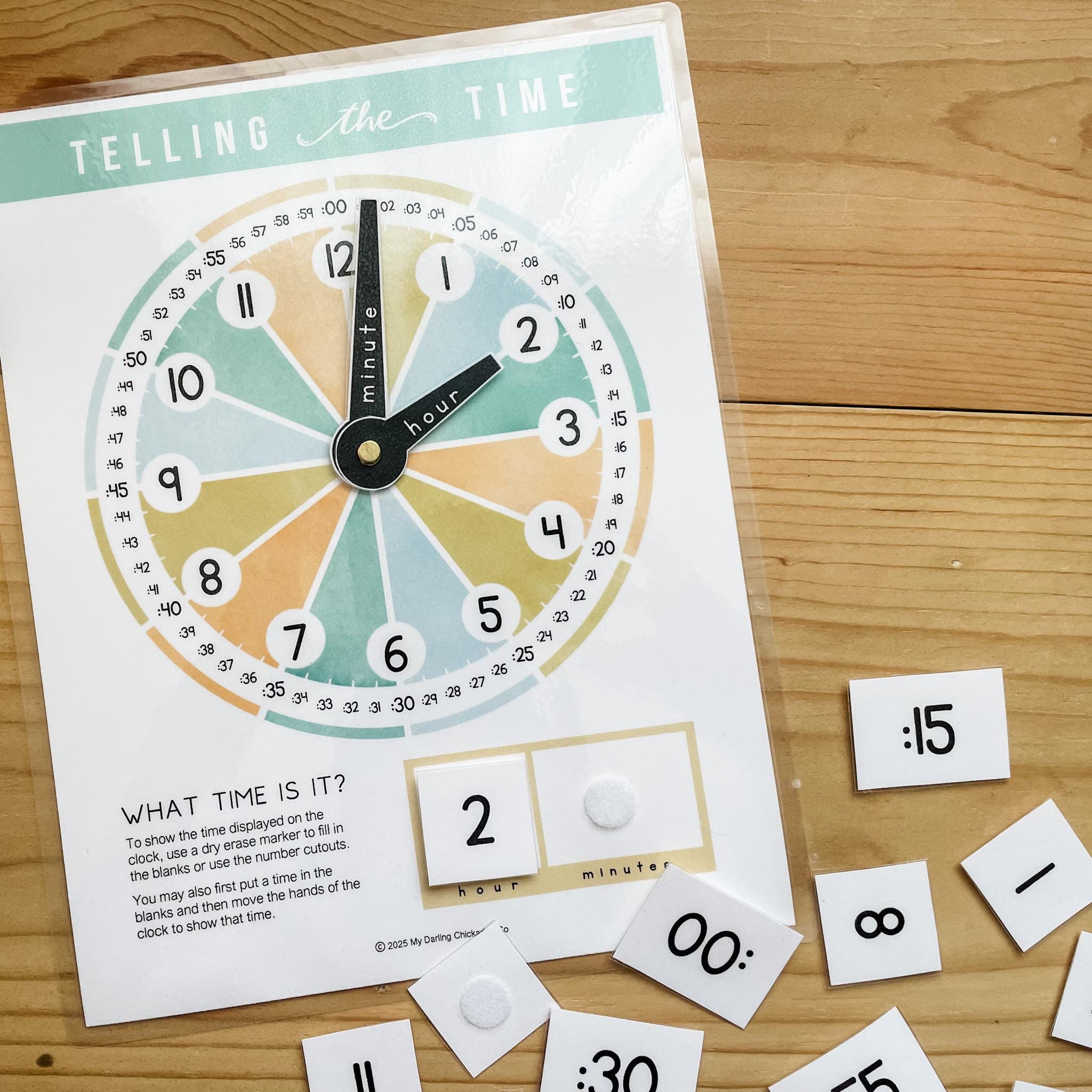 Telling Time Clock Mats & Matching Game | Printable Math Resources ...