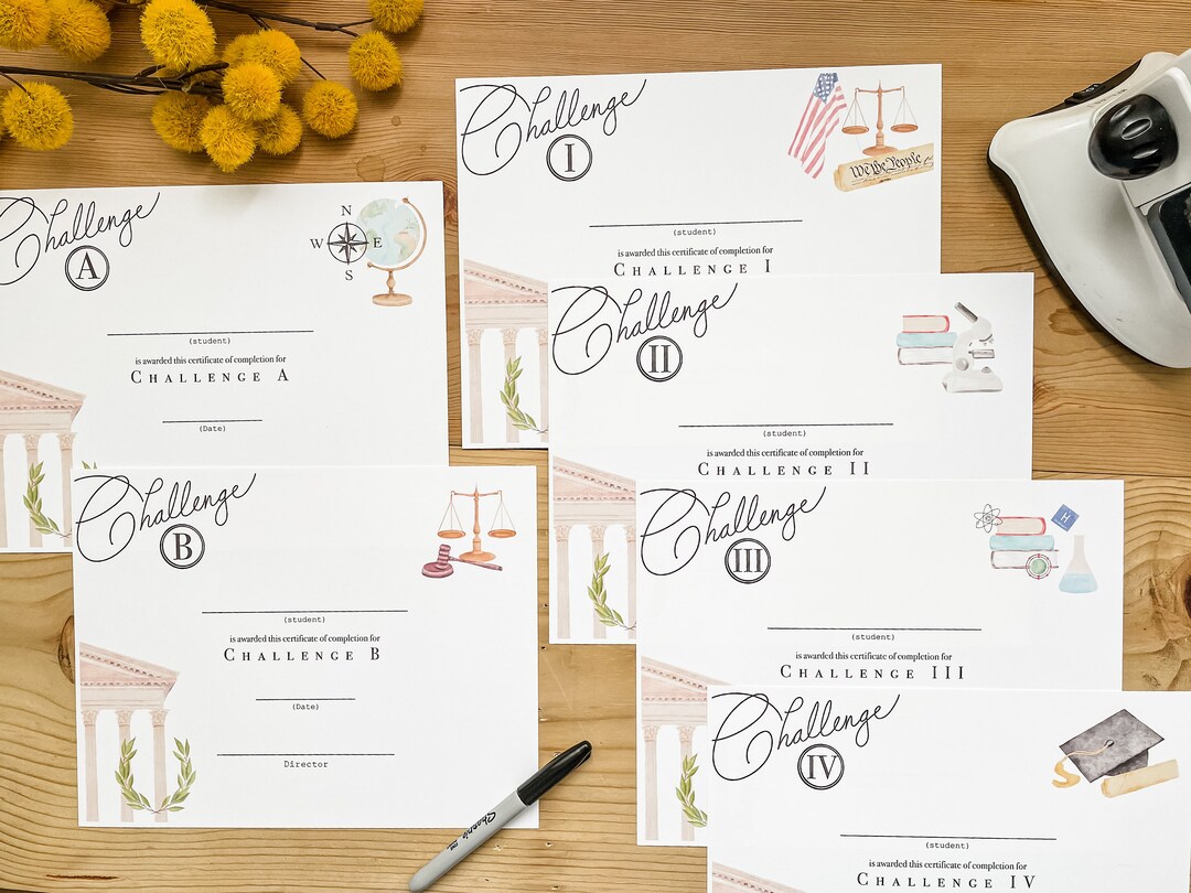 Classical Conversations Challenge Level Certificates Challenge All ...