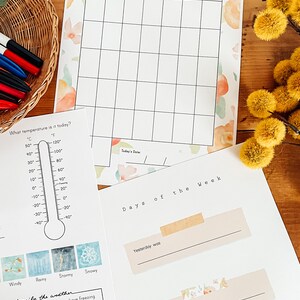 Calendar and Weather Pages - Floral Theme // Homeschool Printables ...