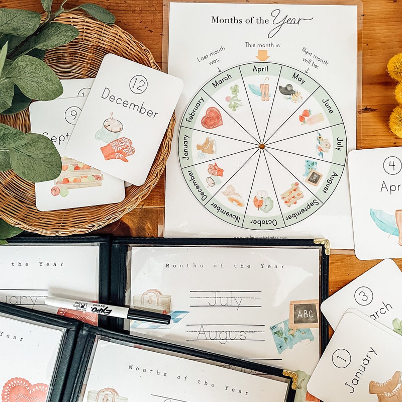 Cursive Months of the Year - Etsy