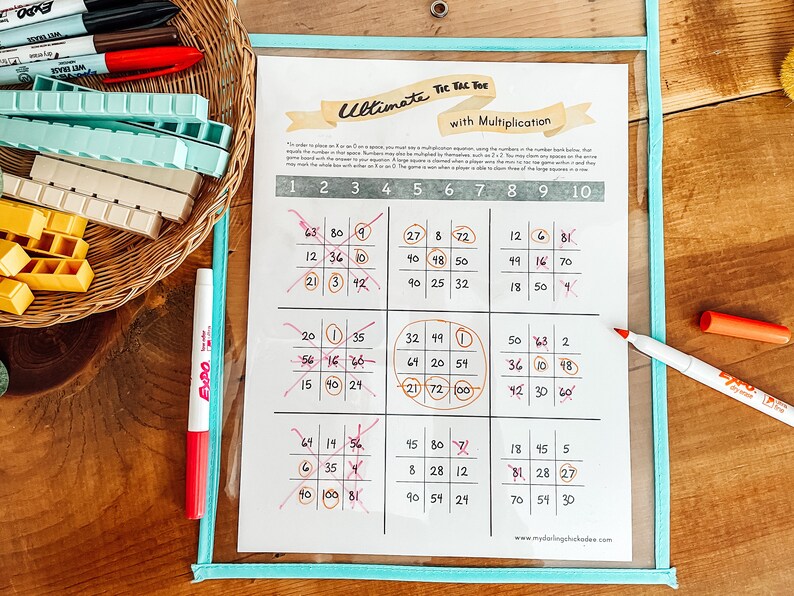 Ultimate Tic Tac Toe With Multiplication // Learning Times Tables ...