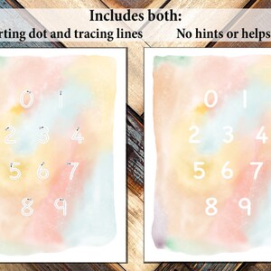 Watercolor Tracing Pages - Letters and Numbers // Homeschool Printables ...