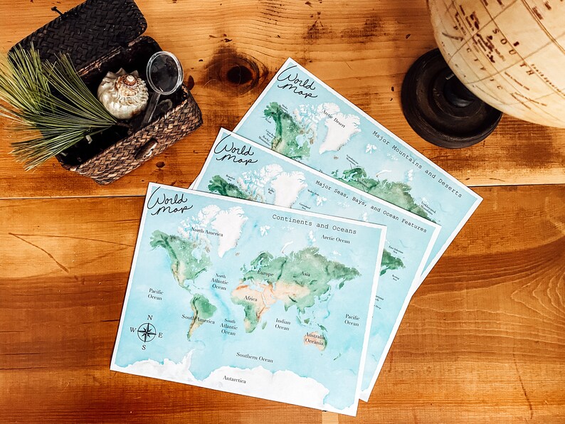 World Geography Resource Pack // Map Activity Mat // Continents and ...