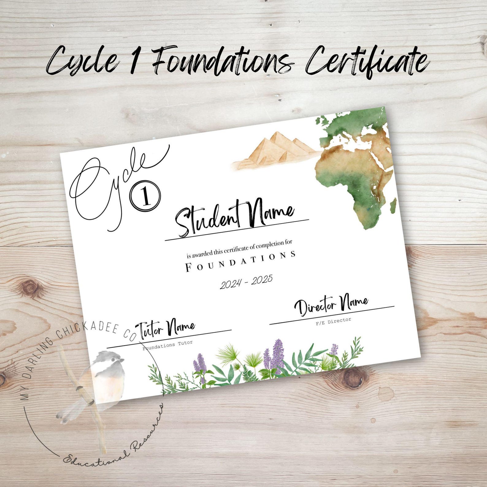 Editable Cycle 1 Classical Conversations Certificates || Foundations ...