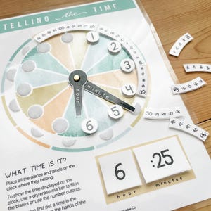 Telling Time Clock Mats & Matching Game | Printable Math Resources ...