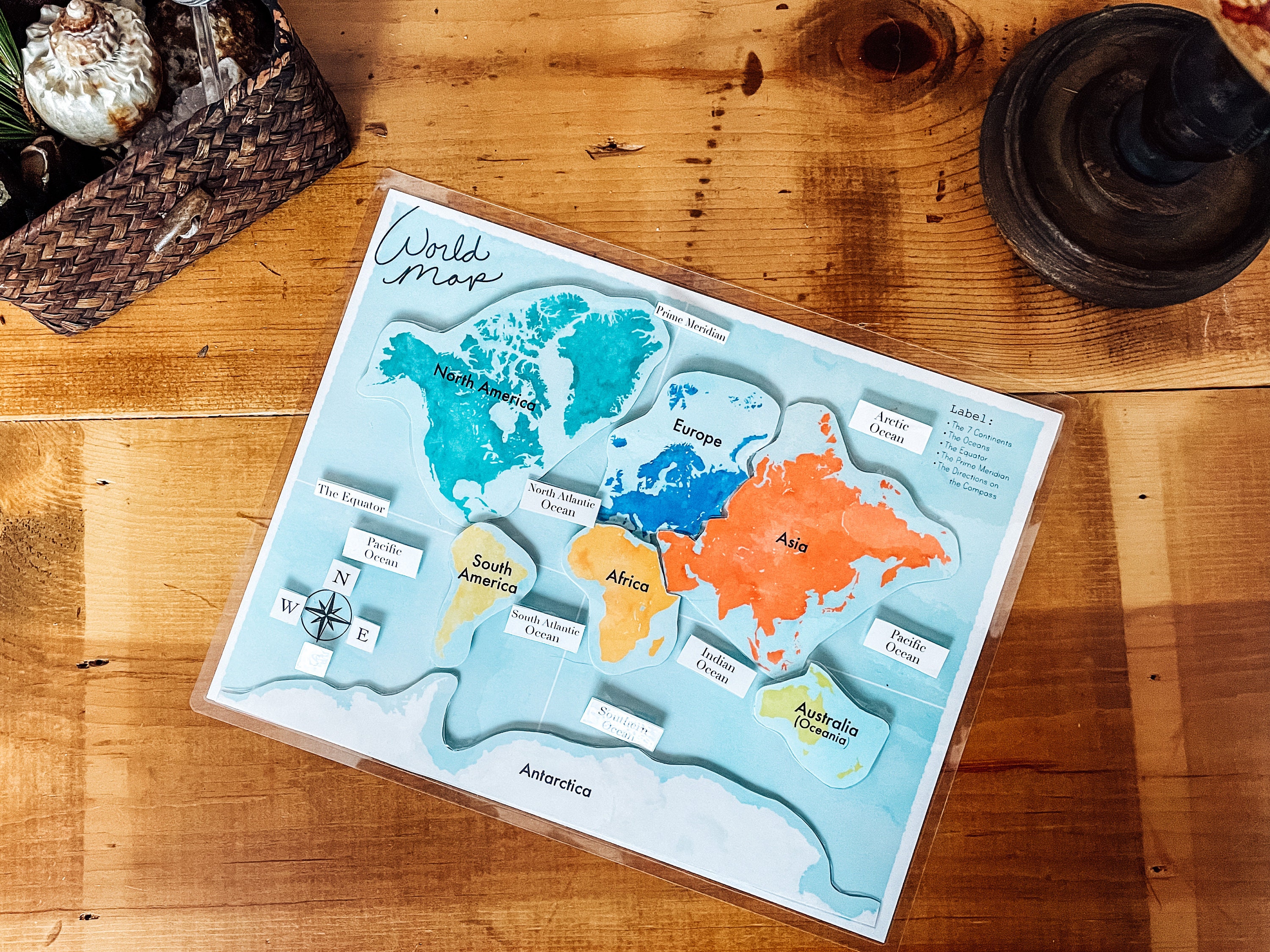 World Map Activity Mat | Continents and Oceans | Geography | Teaching ...