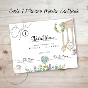 Editable Cycle 1 Classical Conversations Certificates || Foundations ...