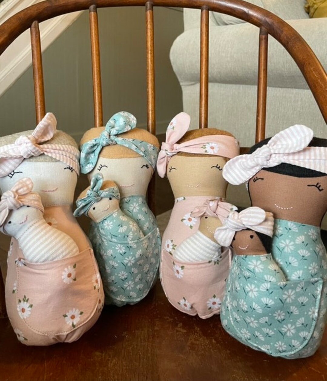 Custom Handmade Stuffed Doll With Pocket Baby – Personalized Fabric ...