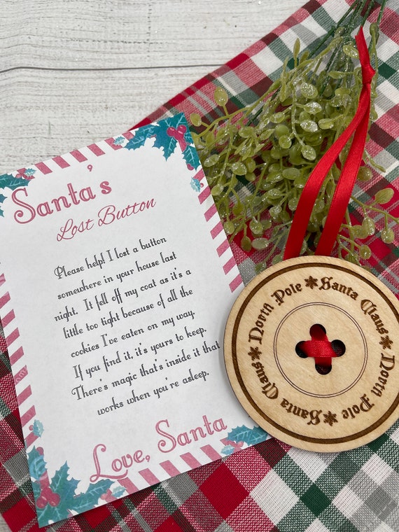Santa's Lost Button Christmas Game & Ornament Fun for - Etsy