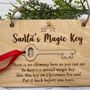 Santa's Magic Key Hanging Sign Christmas Ornament - Etsy