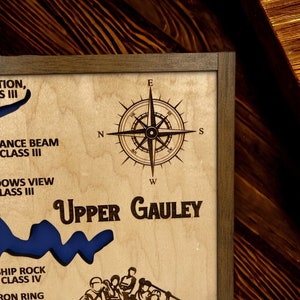 Gauley River Whitewater Rafting Map: West Virginia Wood Wall Art - Etsy