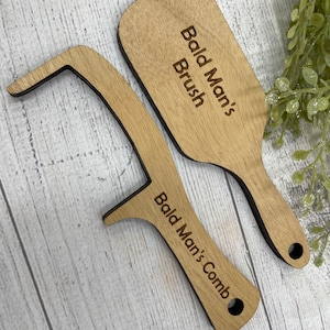 Humorous Bald Man Grooming Kit: Novelty Brush & Comb Set for Hair Loss ...