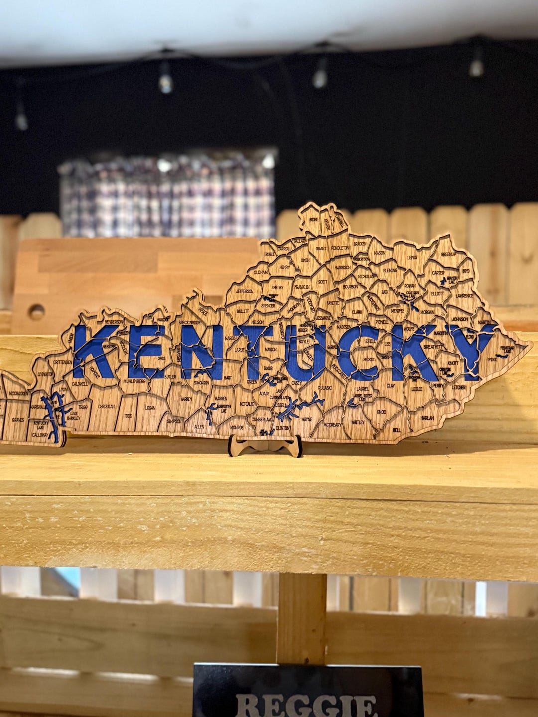 Kentucky County Map Sign KY State Map Wood Wall Art Laser Cut - Etsy