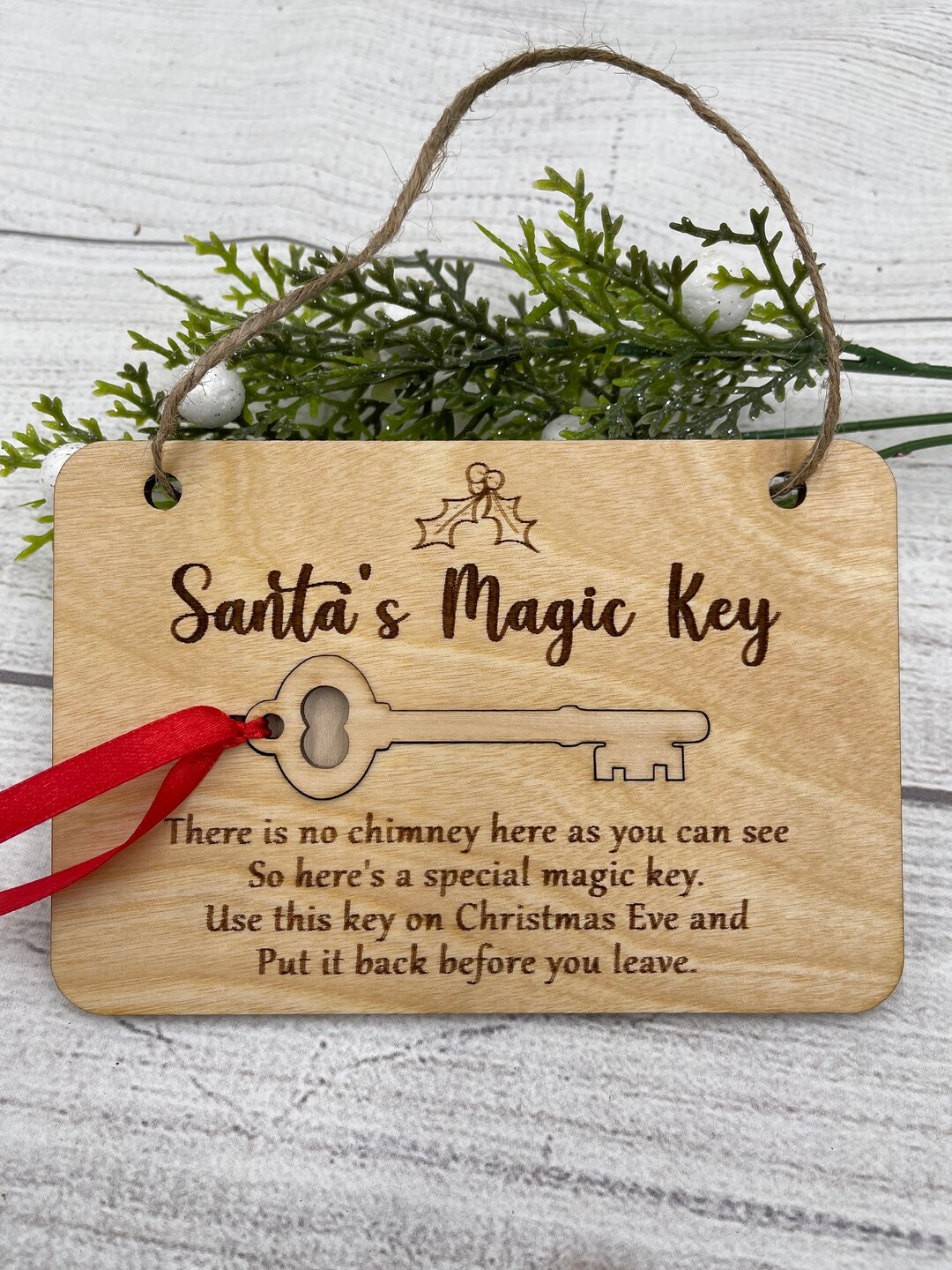 Santa's Magic Key Hanging Sign Christmas Ornament - Etsy