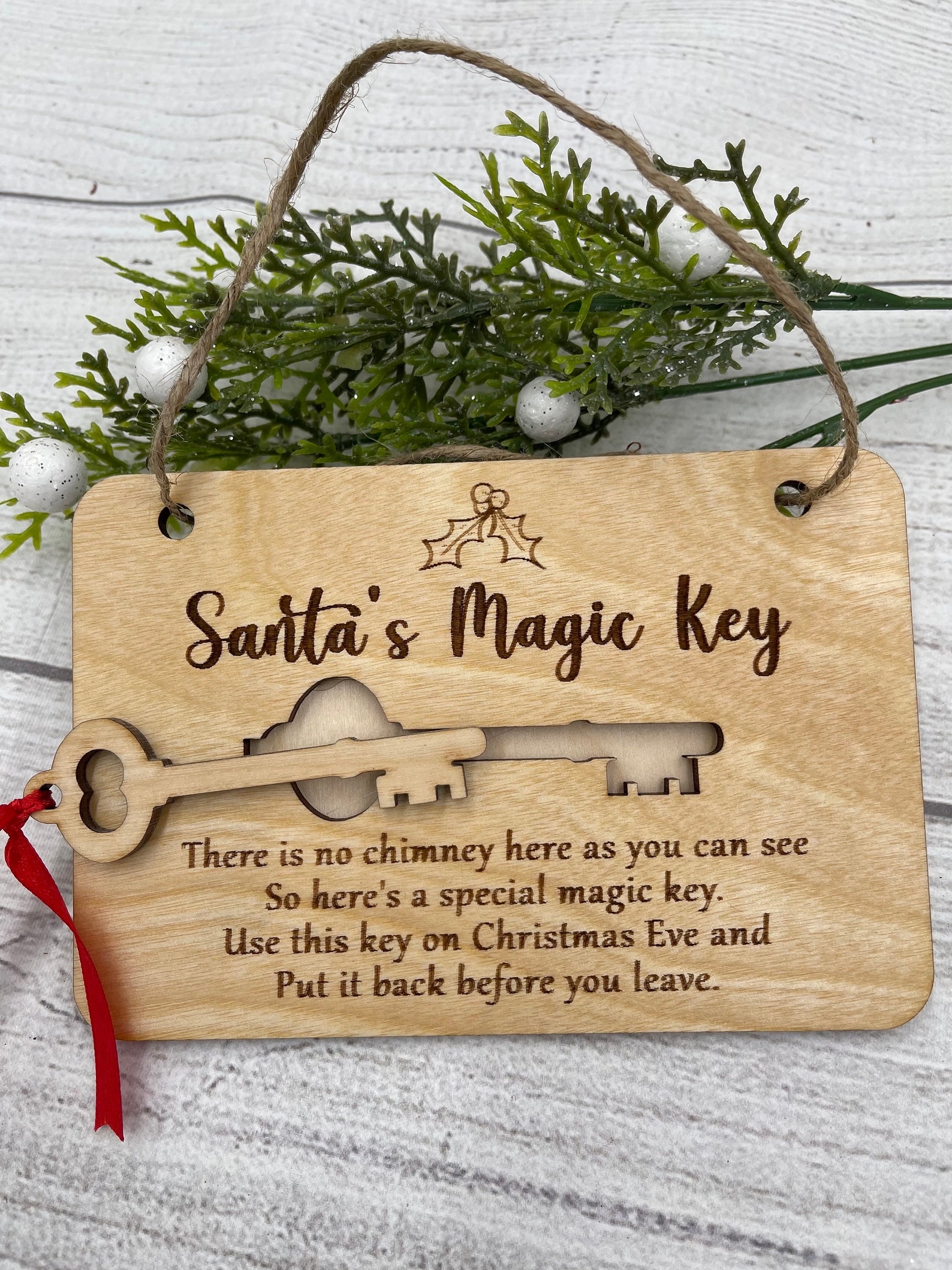 Santa's Magic Key Hanging Sign Christmas Ornament - Etsy
