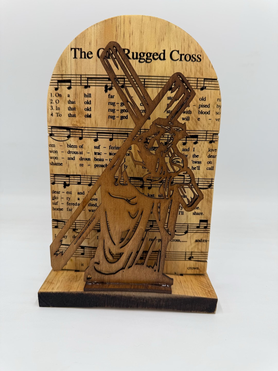 Old Rugged Cross Jesus on the Cross at Calvary Dimensional Wood ...