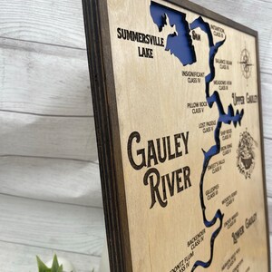 Gauley River Whitewater Rafting Map: West Virginia Wood Wall Art - Etsy
