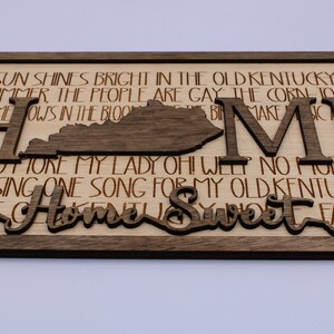 Home Sweet Home-my Old Kentucky Home-state Song Sign Wall Hanging - Etsy
