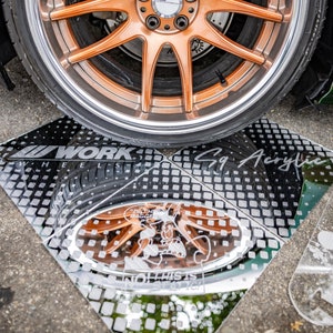 Custom Chrome Mirror Car Show Display Floor Pieces for Wheels - Etsy