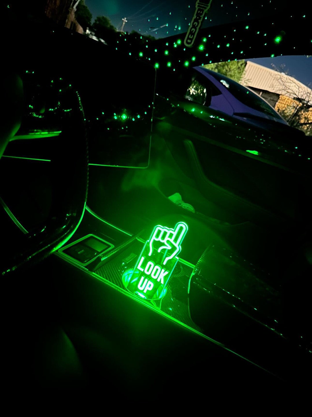 Light up Look up Sign for Cupholders to Show off Starry Lights ...