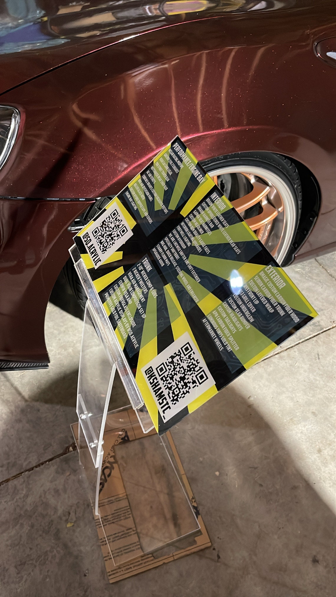 Car Show Display Board | Stand Sold Separate - Etsy