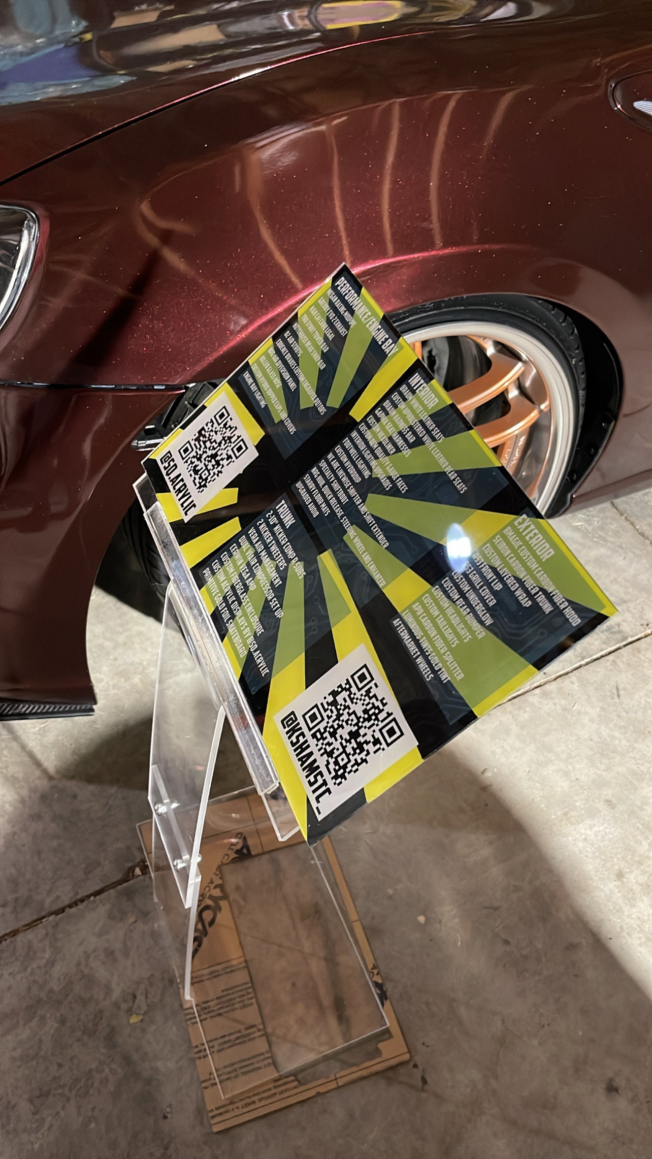Car Show Display Board | Stand Sold Separate - Etsy